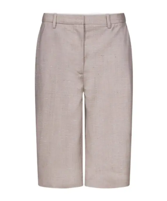 Loulou De Saison Ray Tailored Bermuda Shorts - Beige Melange
