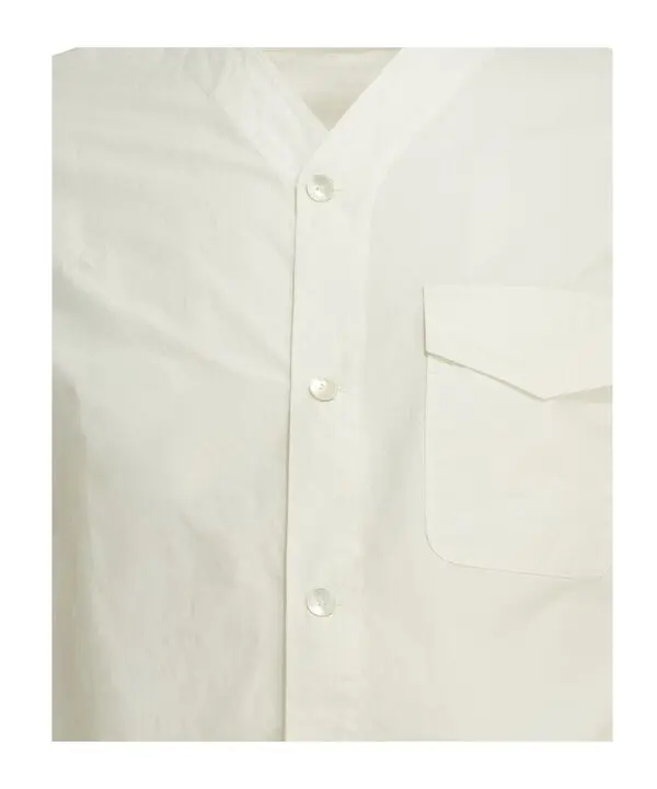 Auralee V-neck Chest-pocket Shirt