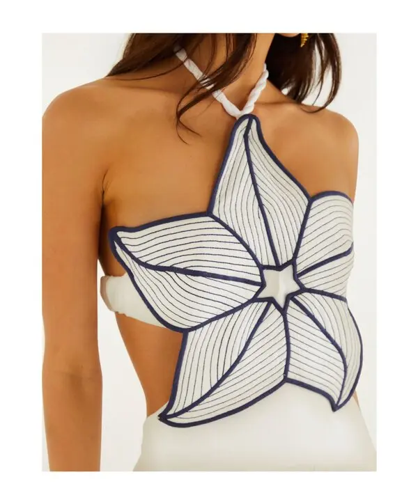 Farm Rio Embroidered Starfish Maxi Dress
