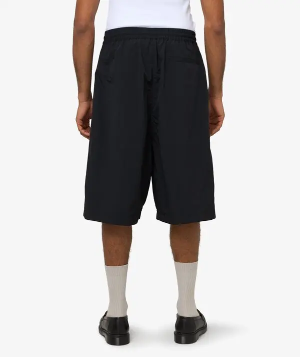 WILLY CHAVARRIA Logo Tape Pleated Shorts