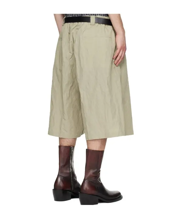 WILLY CHAVARRIA Pleated Wide-leg Shorts
