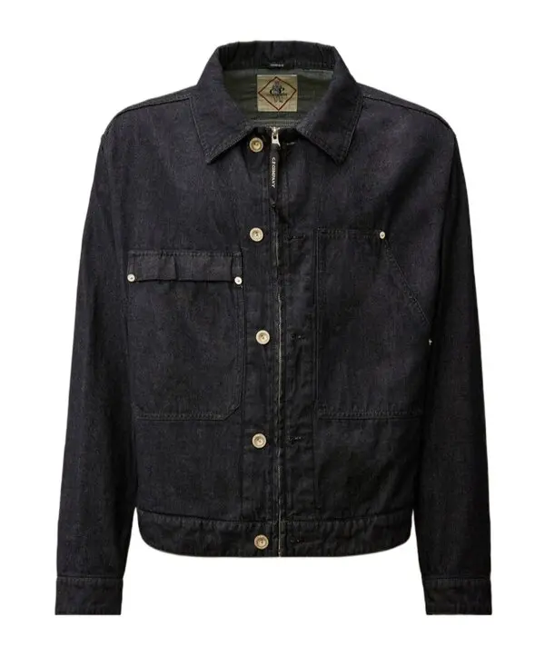C.P. COMPANY Button-up Jacket With Classic Collar And Zip Fastening