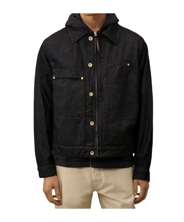 C.P. COMPANY Button-up Jacket With Classic Collar And Zip Fastening
