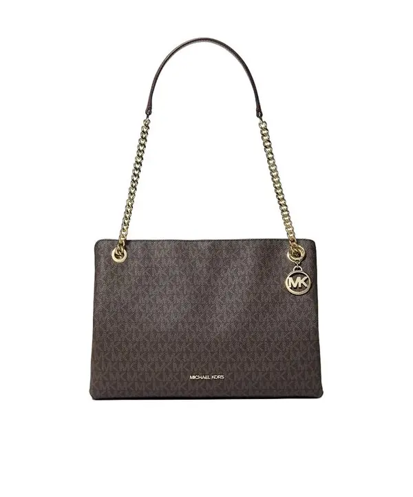 Michael Kors Christina Medium Signature Logo Messenger Bag