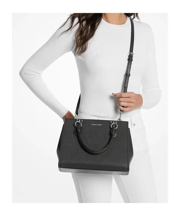 Michael Kors Marilyn Medium Saffiano Leather Satchel