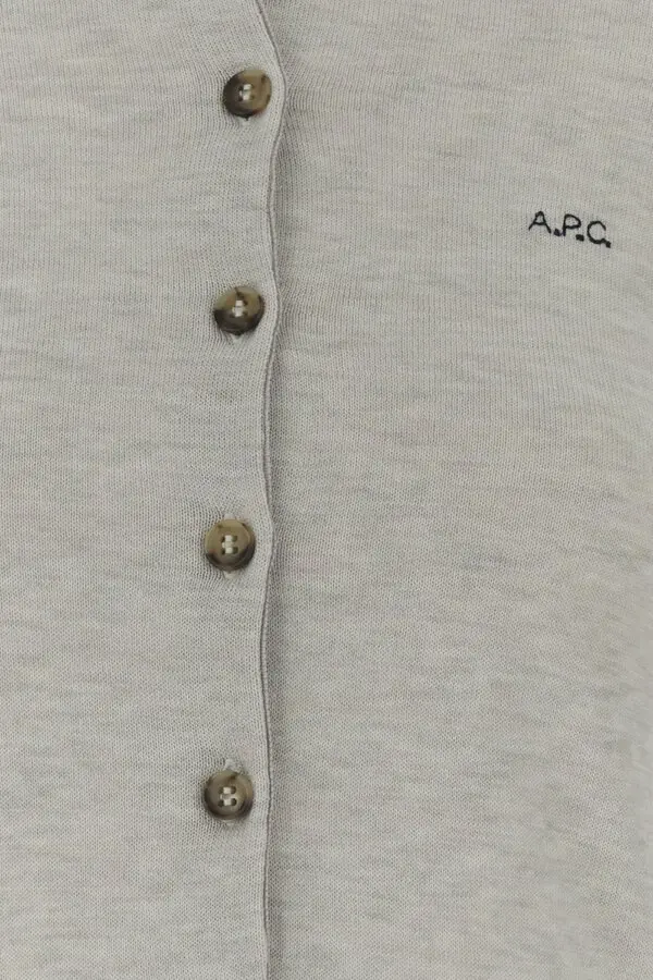 A.p.c. Virgin Wool And Cotton Buttoned Cardigan
