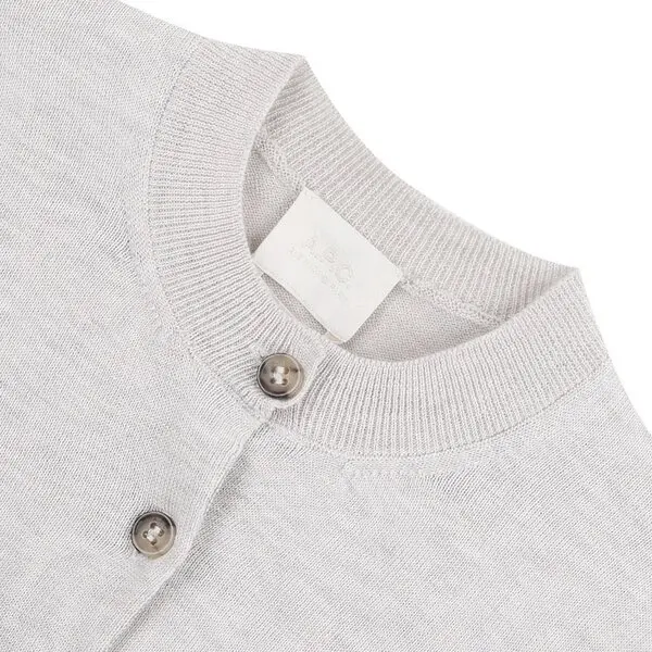 A.p.c. Virgin Wool And Cotton Buttoned Cardigan