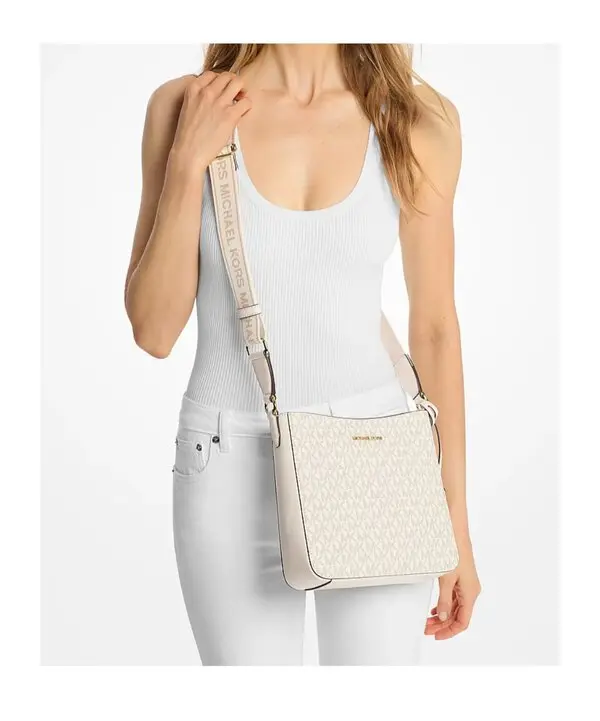 Michael Kors Jet Set Travel Small Signature Logo Messenger Bag