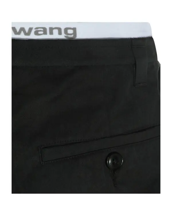 Alexander Wang Logo Waistband Pleated Shorts