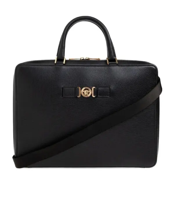 Versace Medusa Head Handbag - Black