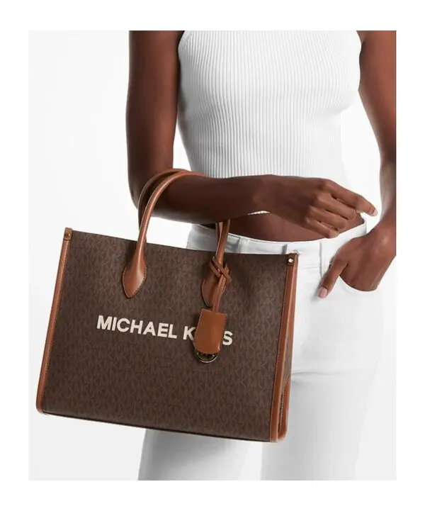 Michael Kors Mirella Medium Signature Logo Tote Bag