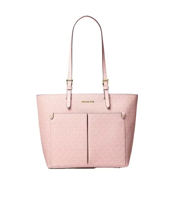 Michael Kors Jet Set Medium Signature Logo Pocket Tote Bag - Blush
