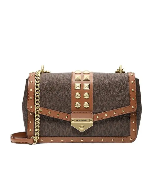 Michael Kors Soho Large Studded Signature Logo Shoulder Bag