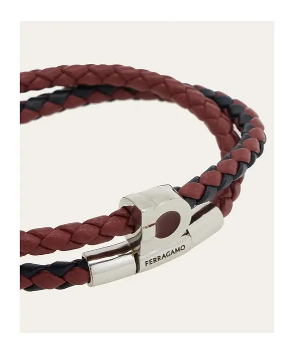 FERRAGAMO Double-loop Bracelet With Gancini Pendant