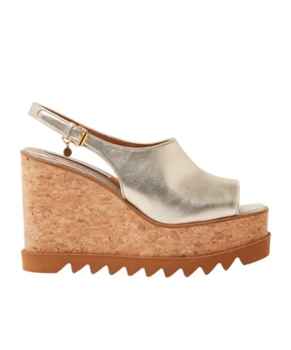 Stella McCartney Sneak-elyse Slingback Sandals - Pale Gold