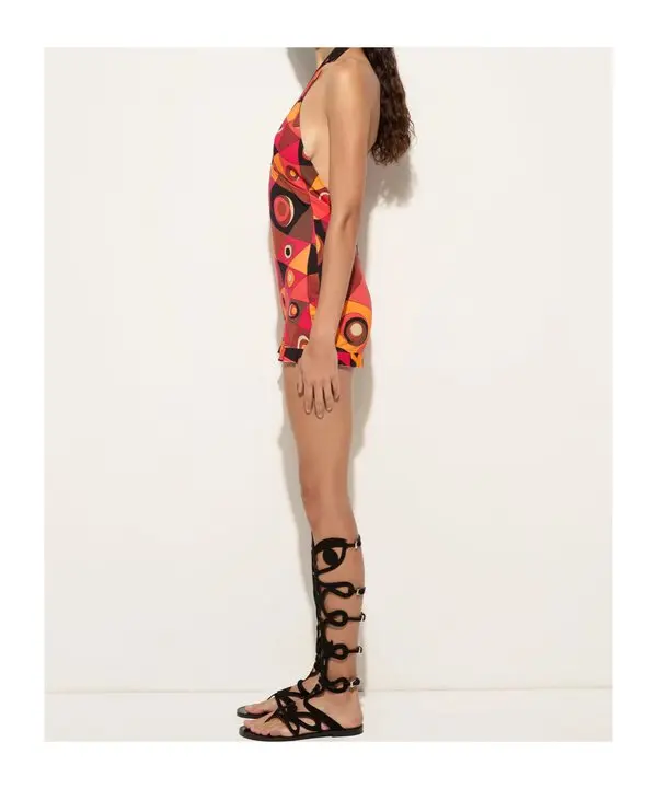 Emilio Pucci Geometric Print Halterneck Jumpsuit