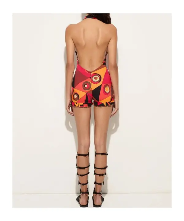 Emilio Pucci Geometric Print Halterneck Jumpsuit