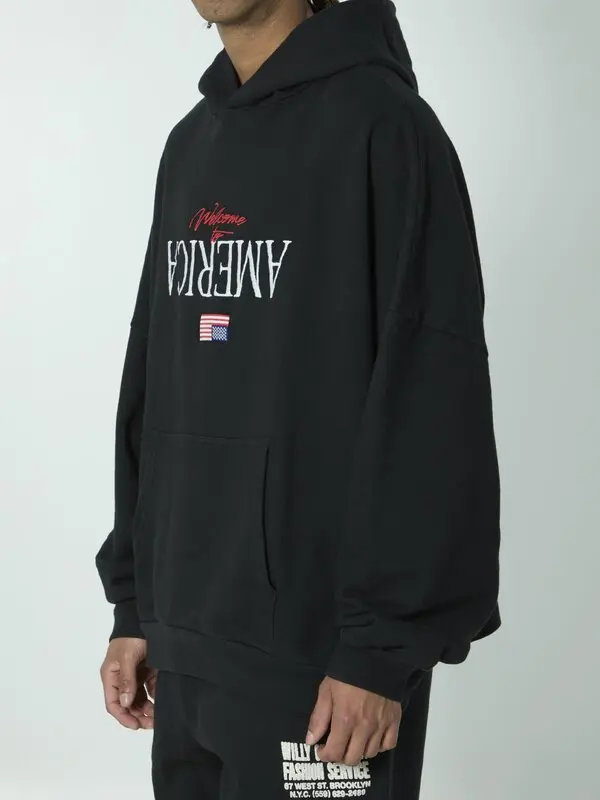 WILLY CHAVARRIA Welcome To America" Oversized Hoodie