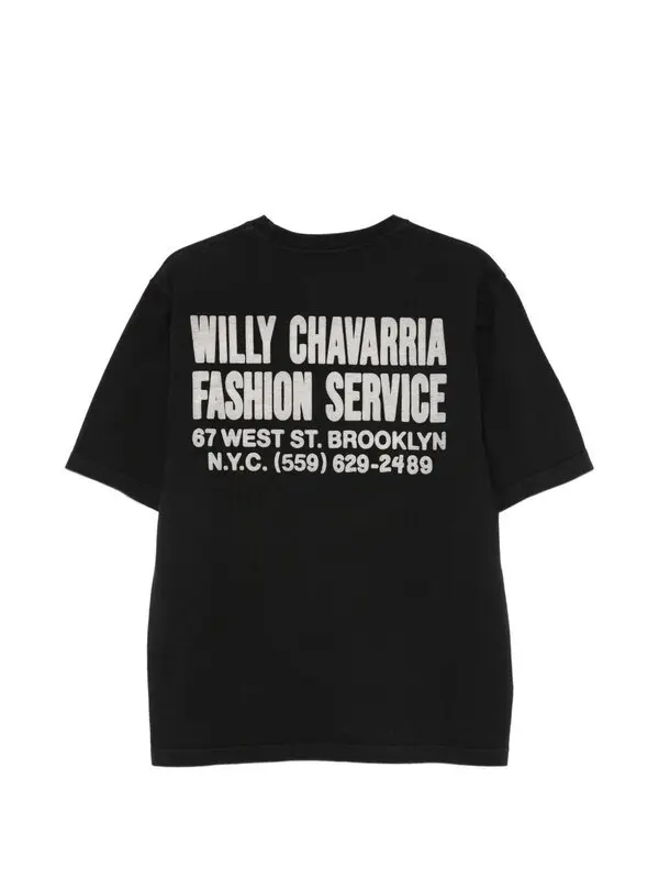 WILLY CHAVARRIA Fashion Service Logo T-shirt - Black