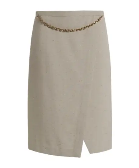 Alberta Ferretti Tweed Wrap Skirt