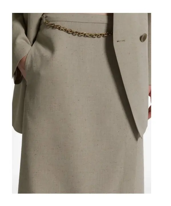 Alberta Ferretti Tweed Wrap Skirt