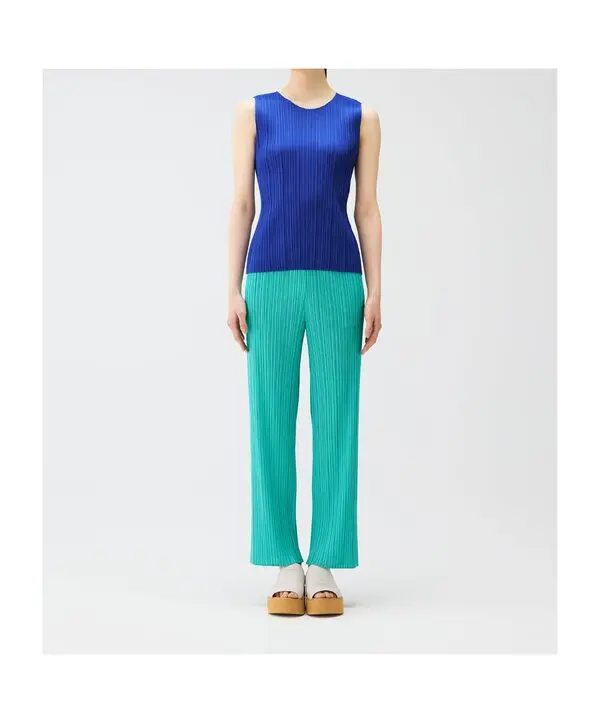 PLEATS PLEASE BY ISSEY MIYAKE Sleeveless Round Neck Top
