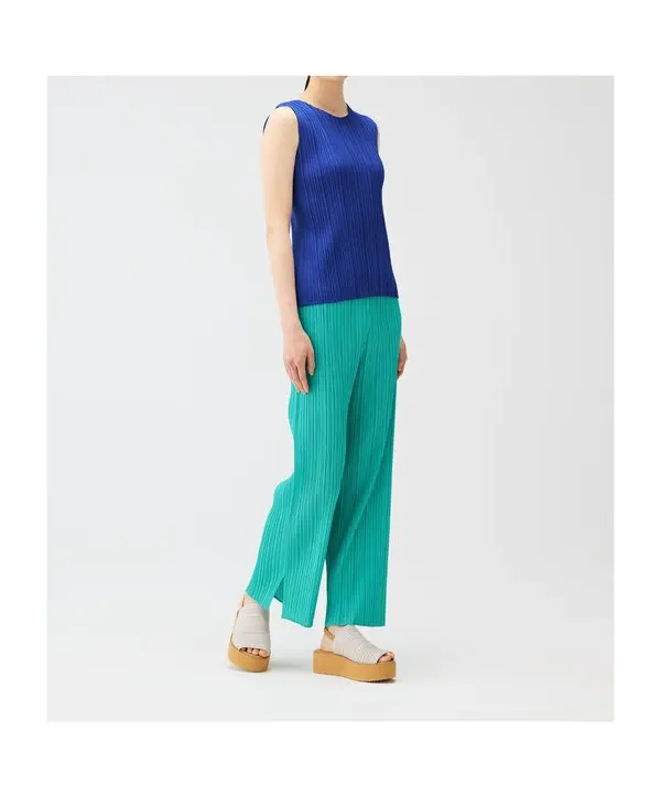 PLEATS PLEASE BY ISSEY MIYAKE Sleeveless Round Neck Top