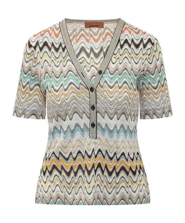 Missoni Zigzag Knit Short-sleeve Top