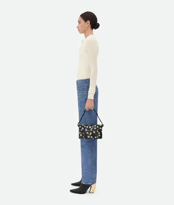 Bottega Veneta Intreccio Daisy Print Woven Shoulder Bag