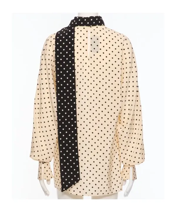 Valentino Garavani All-over Polka Dot Long Sleeve Top