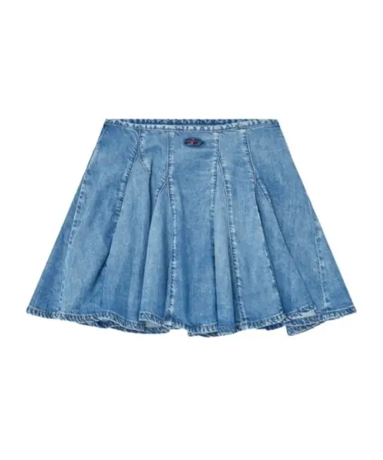 DIESEL® De-spiki-s Pleated Mini Skirt - Light Blue