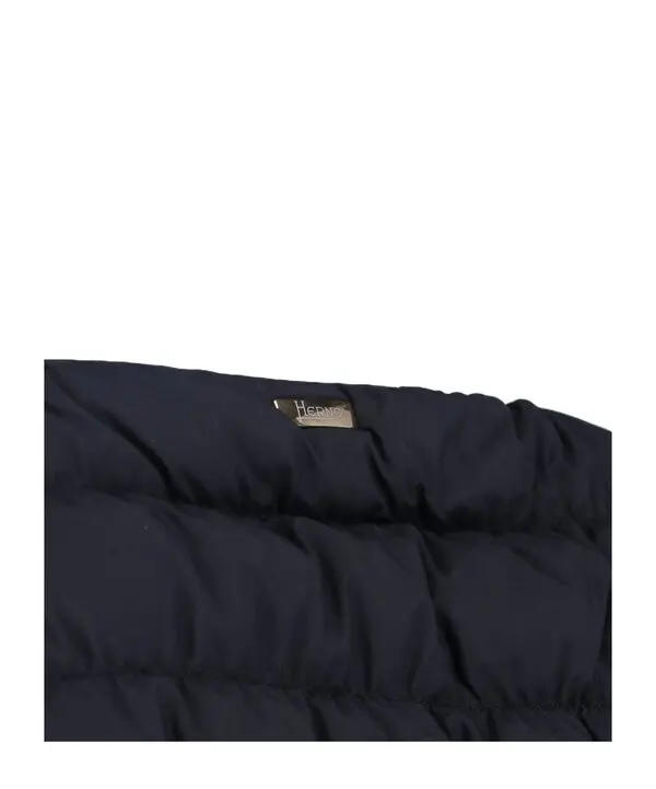 Herno Zip-up Crewneck Jacket With Pleated Design
