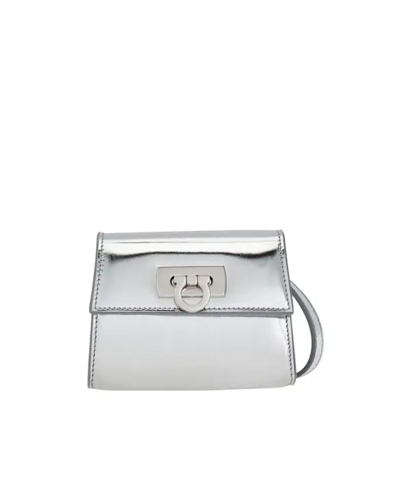 FERRAGAMO Gancini Front Buckle Clip - Silver