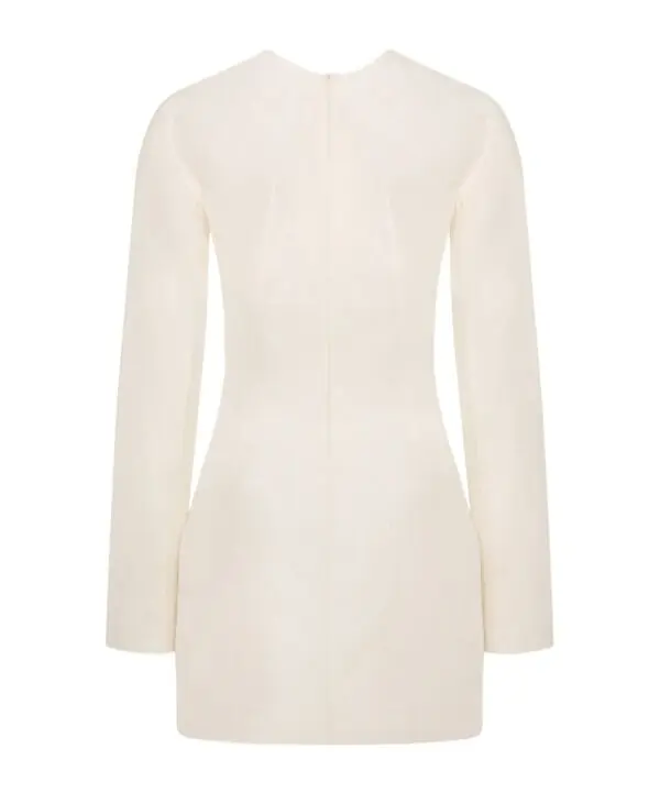 THE ROW Elione Washed Taffeta Fitted Waist Crewneck Top