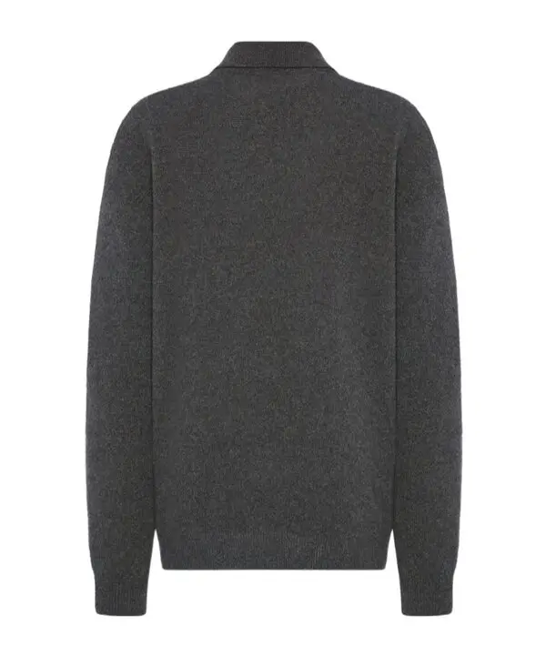 THE ROW Oashi Baby Cashmere Polo Sweater