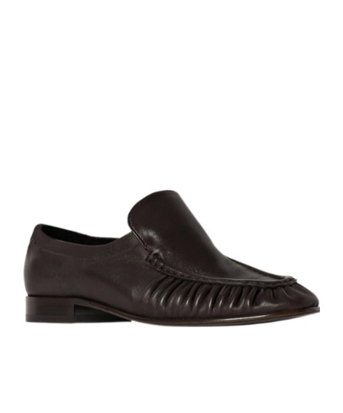 THE ROW Leather Loafers - Lacquered Brown
