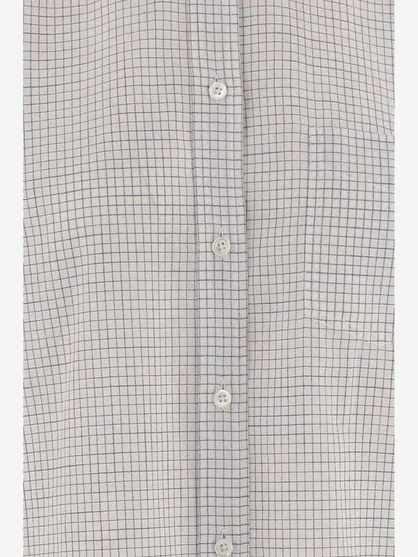 THE ROW Dalan Checked Cotton Button-up Shirt