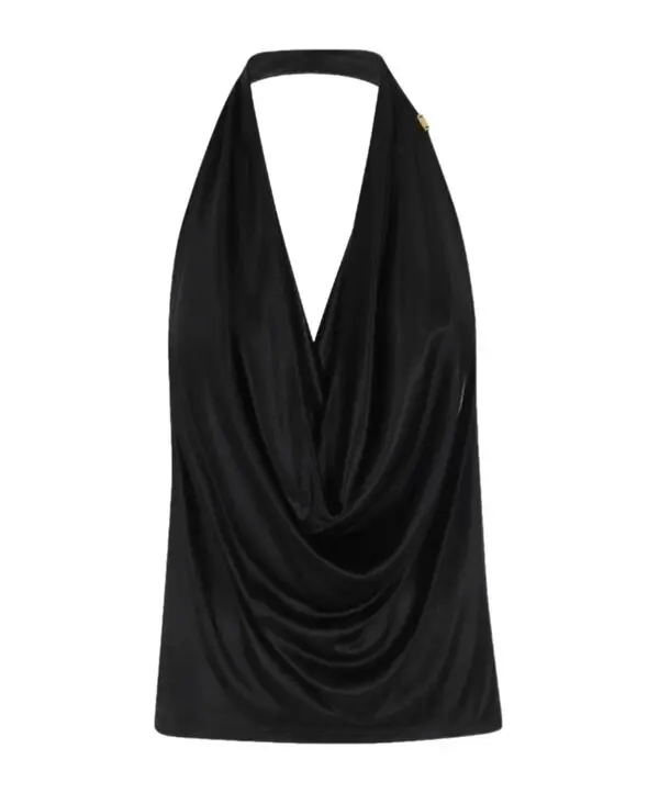 Elisabetta Franchi Draped Halter-neck Top