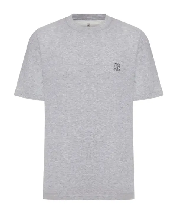 Brunello Cucinelli Logo Printed Crewneck T-shirt