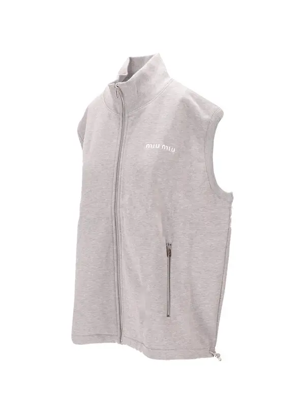 Miu Miu Zip-up Drawstring Gilet