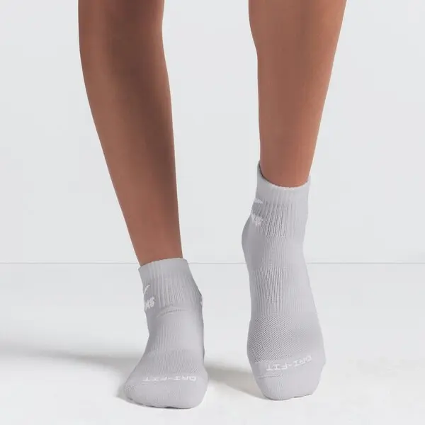 SKIMS X Nike Dri-fit Quarter Crew Socks 3 Pack - Heather Grey Multi