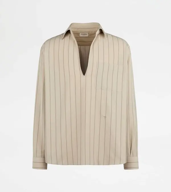 TOD'S Shirt In Striped Silk