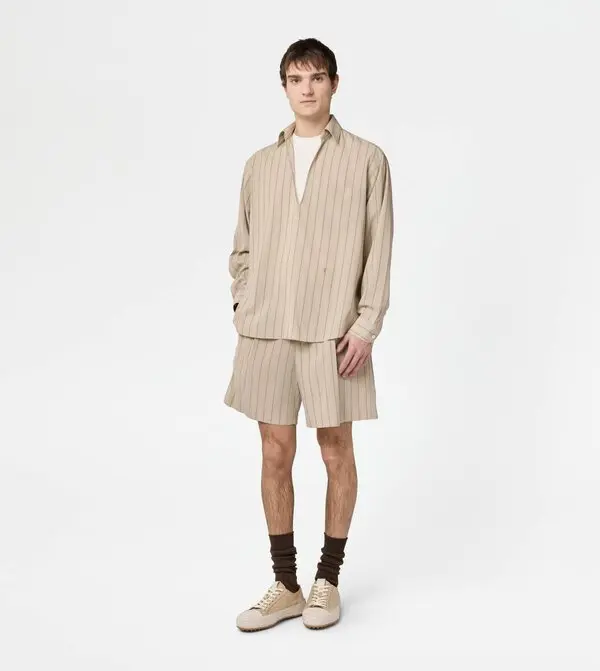 TOD'S Shirt In Striped Silk