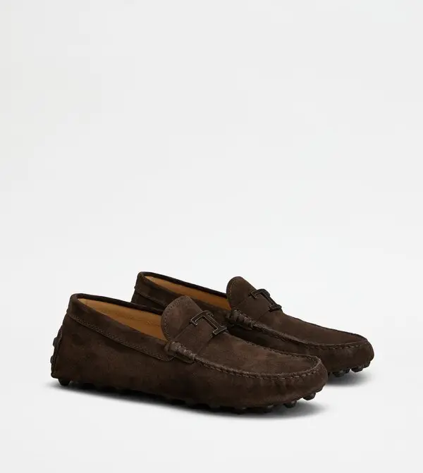 TOD'S Timeless Suede Gommino Bubble Loafers