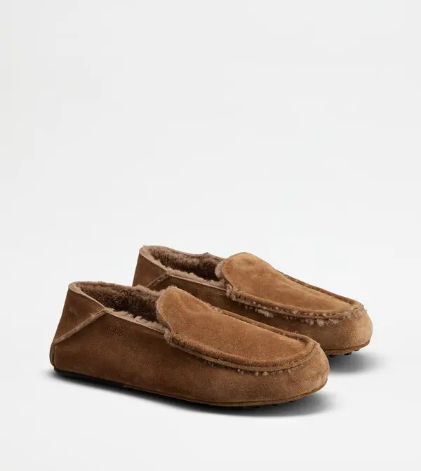 TOD'S Suede Slipper Loafers