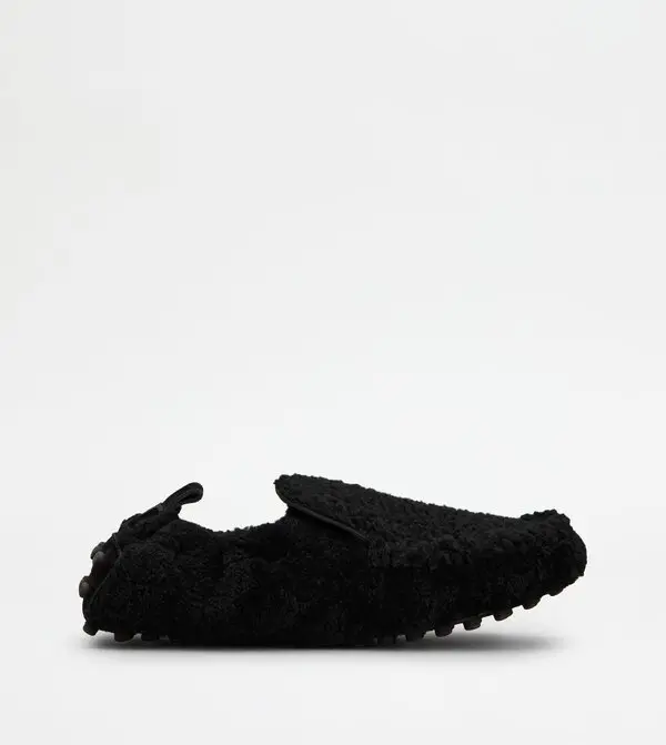 TOD'S Shearling And Suede Loafers