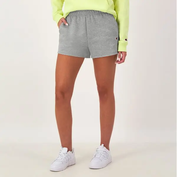 Champion 3 Powerblend Shorts, C Logo - Oxford Grey Heather