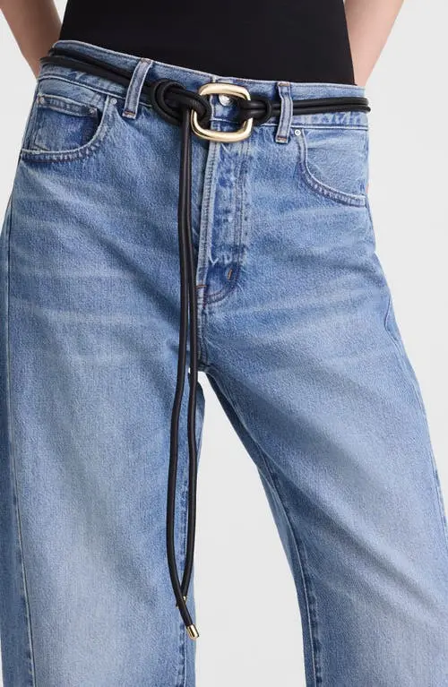 Madewell Sculpted Buckle Leather Tie Belt