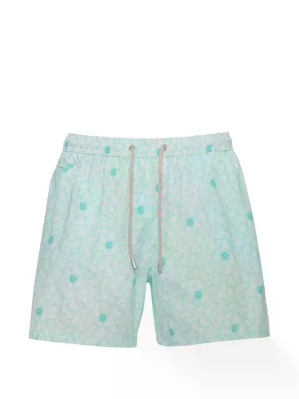 MC2 SAINT BARTH Floral Print Swim Shorts - Blue