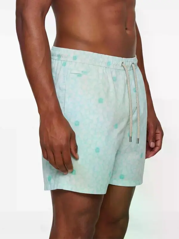 MC2 SAINT BARTH Floral Print Swim Shorts - Blue